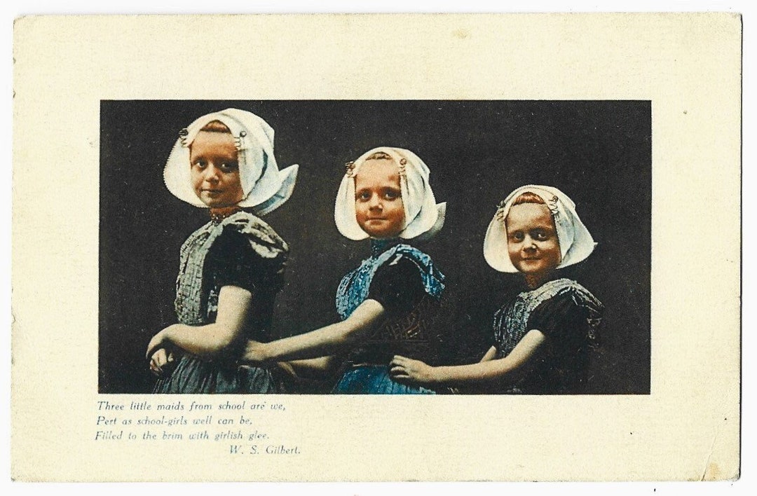 DUTCH Girls,traditional Costumes, three Little Maids From School Are We ...