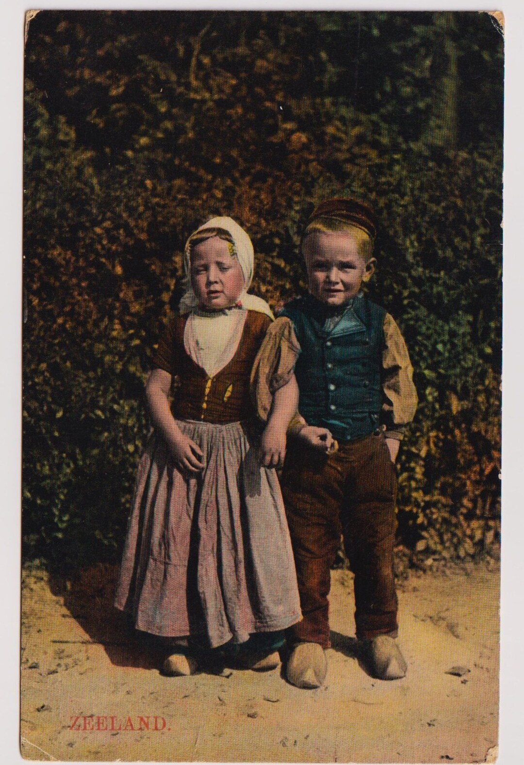 DUTCH CHILDREN, Traditional Costumes, ZEELAND, Vintage Postcard, Posted ...