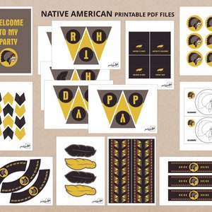 Native Americans Theme /printable DIY / Birthday Party Decorations ...