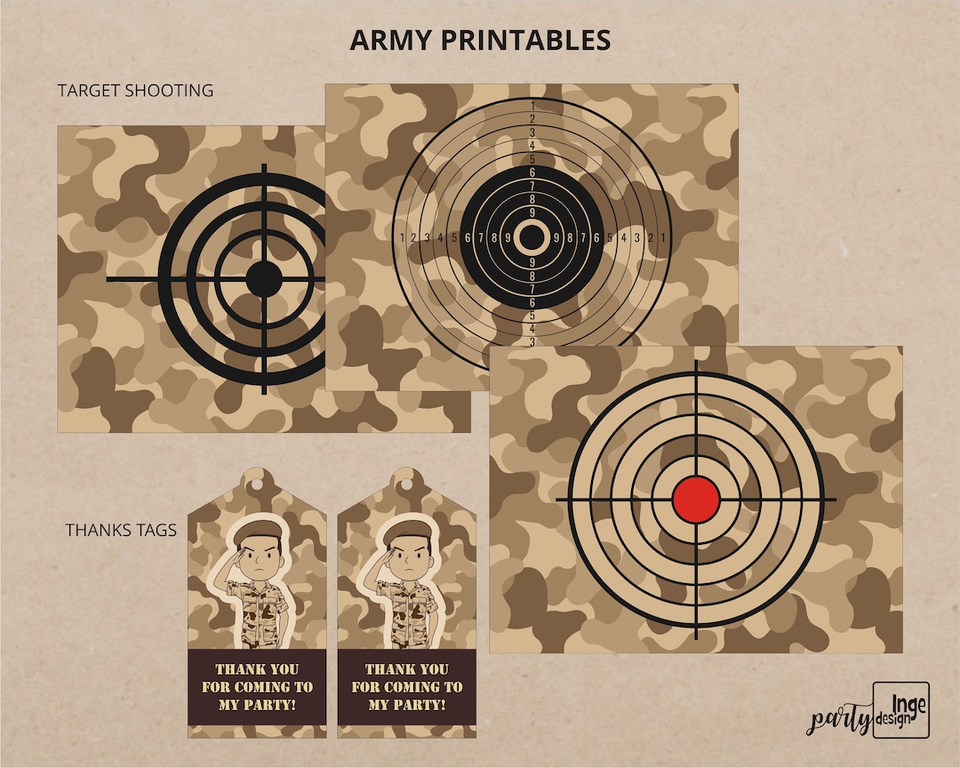 Army Military Pdf DIY / Army Military Theme / Printable DIY / Birthday ...
