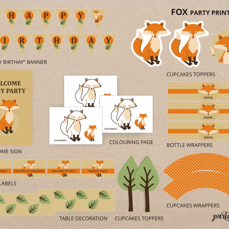 Fox Birthday Party - Etsy