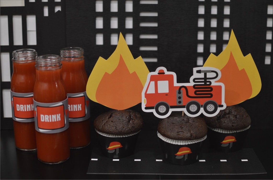 Fire Station Theme Decor / Printable DIY Birthday /party Decorations ...