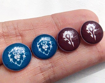 3D Printed World of Warcraft Horde Symbol Earrings - Etsy