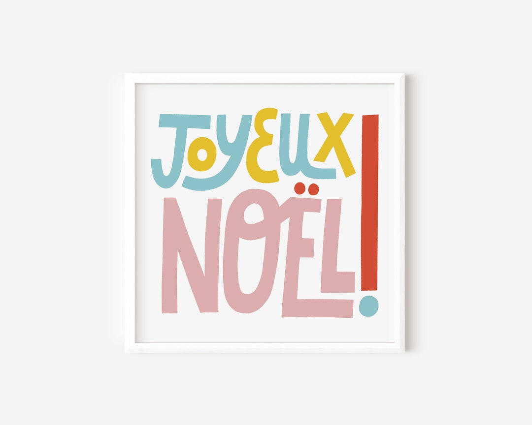 Joyeux Noel, Merry Christmas, French Holiday Saying, French Home Decor ...