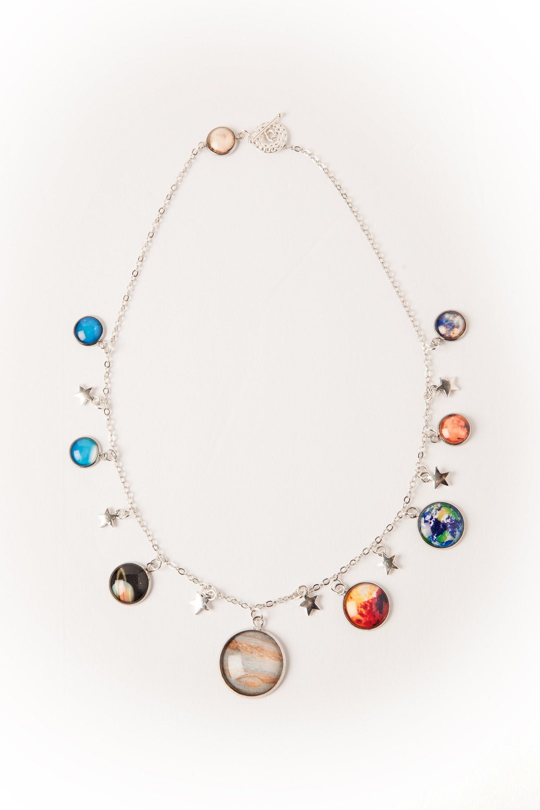 Silver Solar System Necklace (w/pluto!) Available With or Without Stars ...