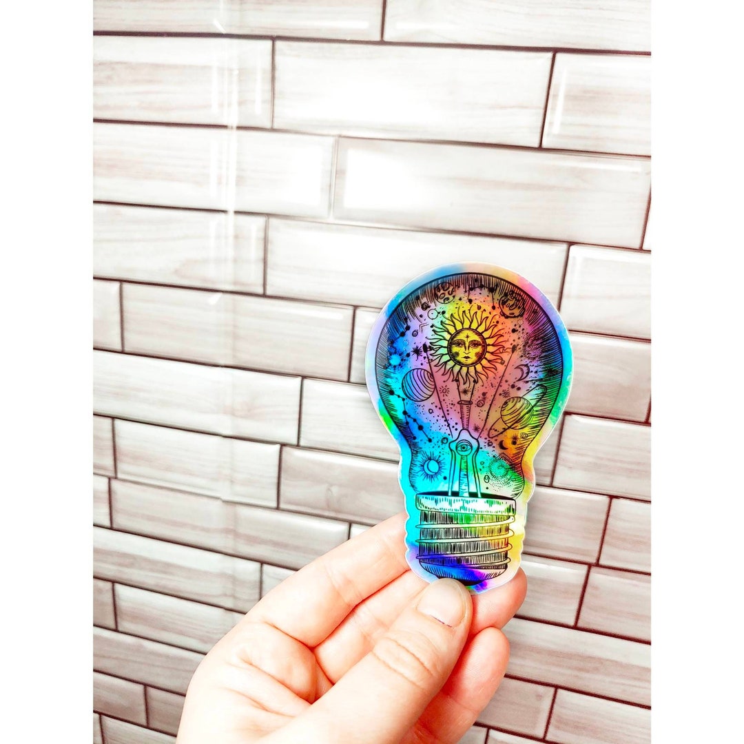 Waterproof Vinyl Cosmic Universe in a Light Bulb Sticker| Free Shipping ...