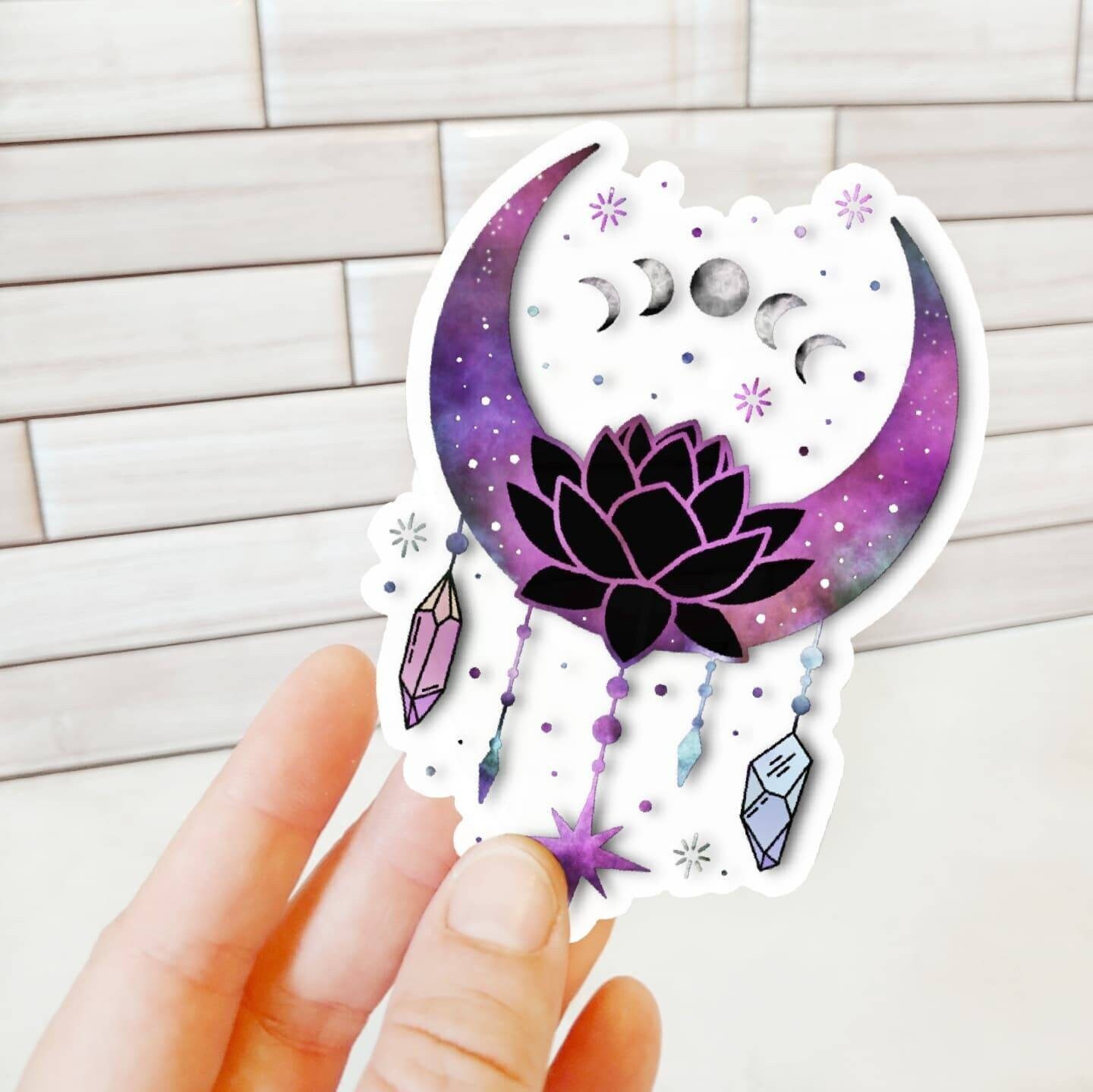 Waterproof Vinyl Cosmic Black Lotus Sticker Free Shipping | Etsy