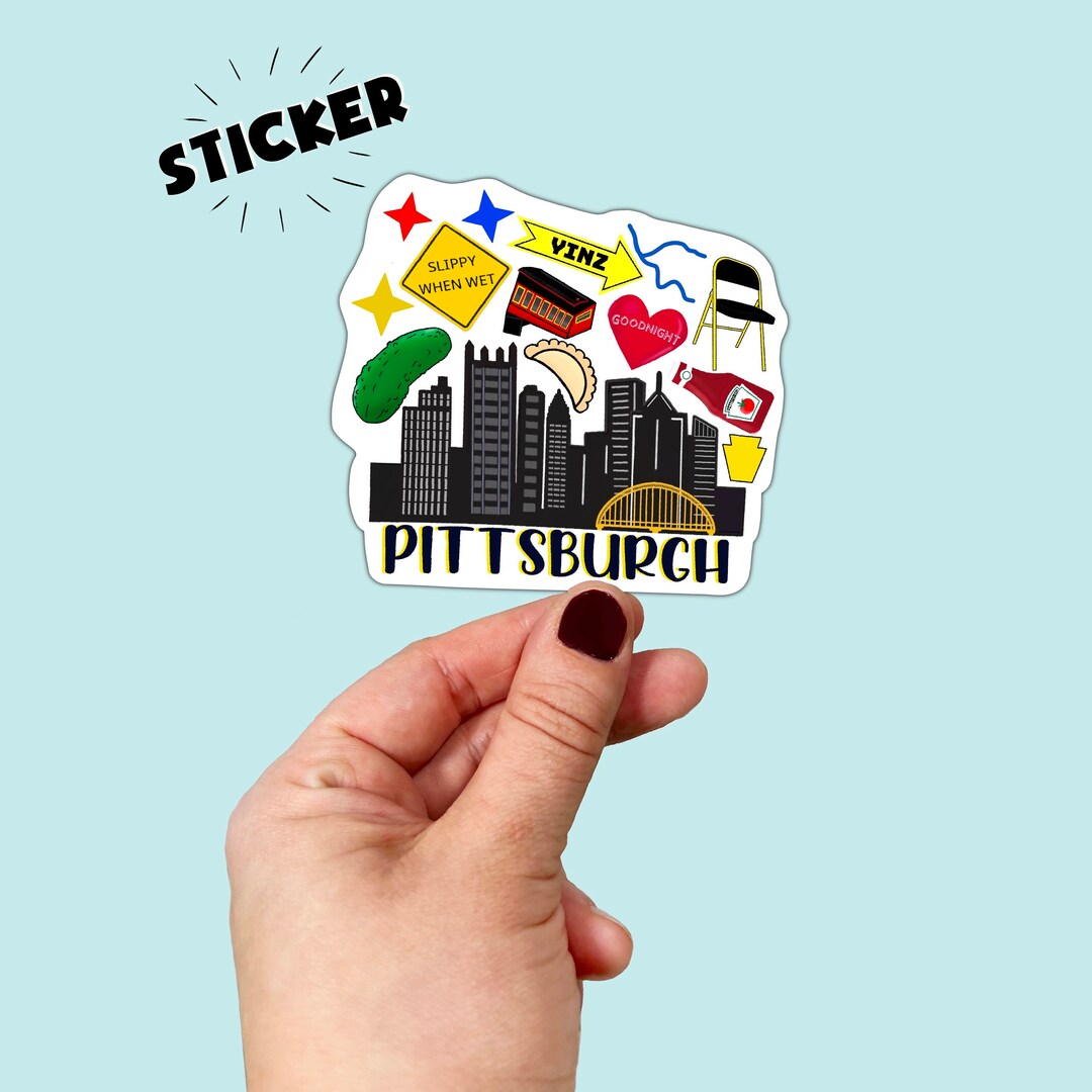 Waterproof Vinyl Pittsburgh Ultra Icons Skyline Sticker | Free Shipping ...