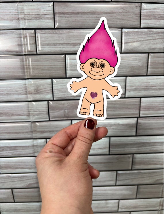 Waterproof Vinyl Pink Troll Doll Sticker Free Shipping | Etsy