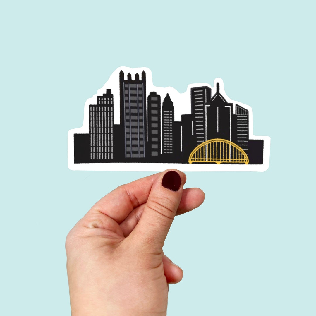 Waterproof Vinyl Pittsburgh Skyline Bumper Sticker |free Shipping ...