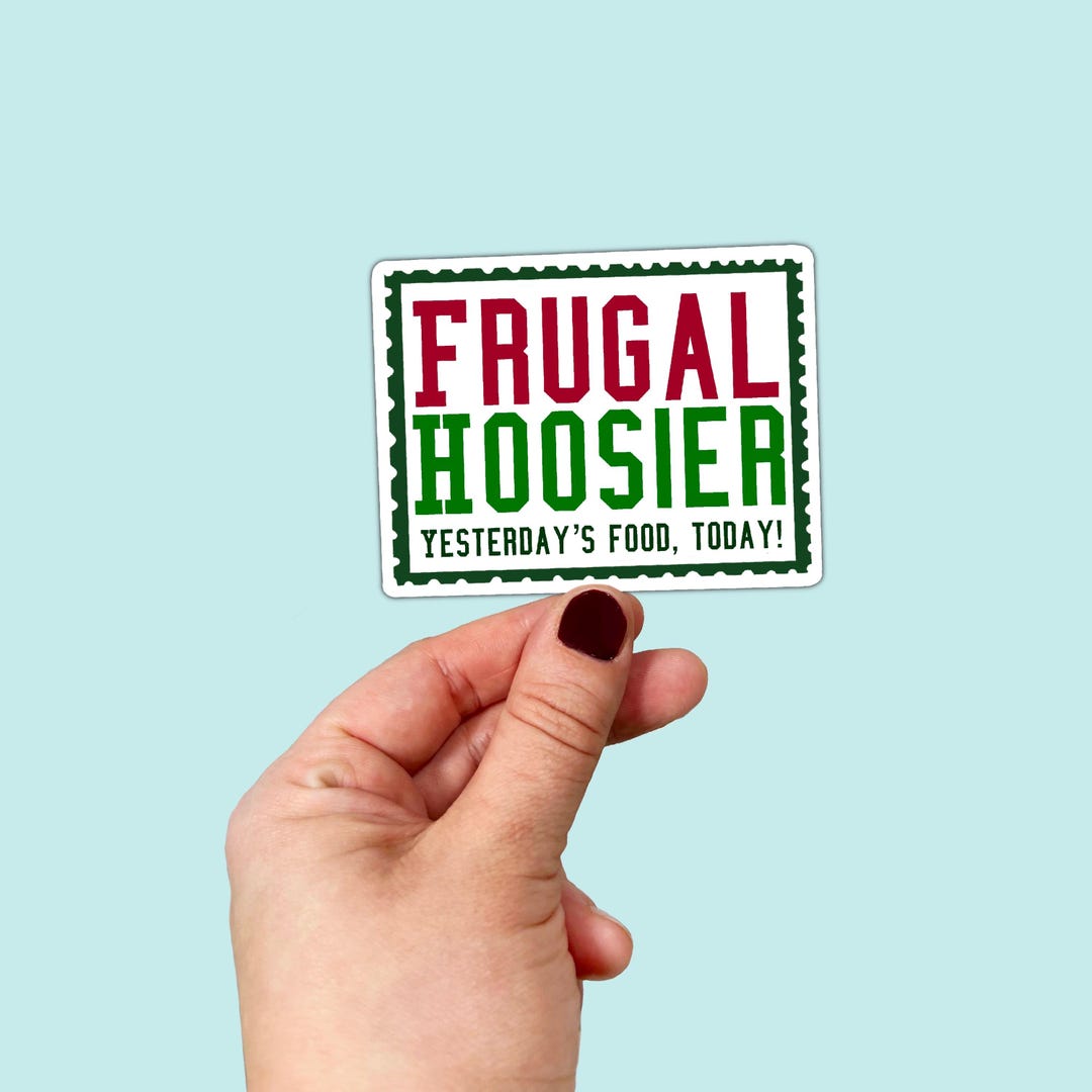 Waterproof Frugal Hoosier Sticker |free Shipping | Vinyl Decal | - Etsy