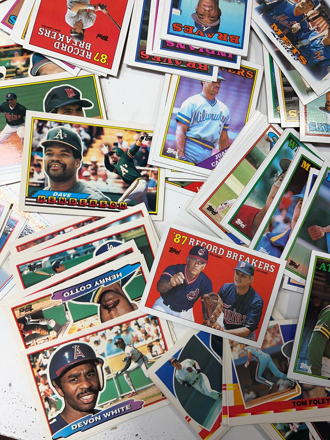 Vintage Baseball Cards (1970s-1980s) Set Of 50 - Etsy