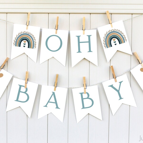 Rainbow Baby Shower Banner - Etsy
