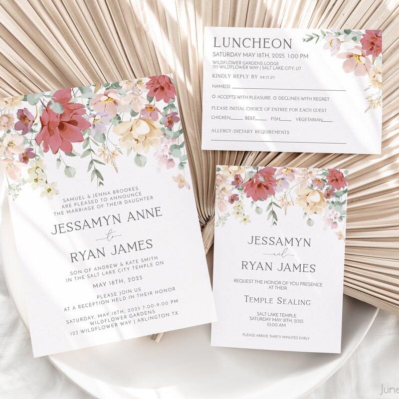 Lds Wedding Invite - Etsy