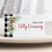 Buffalo Plaid Christmas Place Card | Christmas Table Name Cards ...