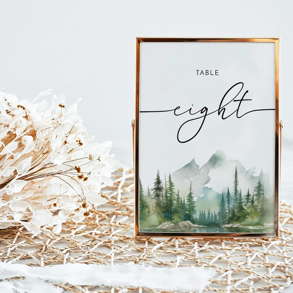 Mountain Table Numbers - Etsy