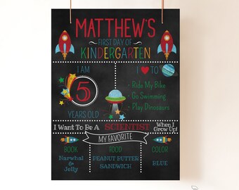 First Day Of School Chalkboard Sign With Butterflies | Etsy