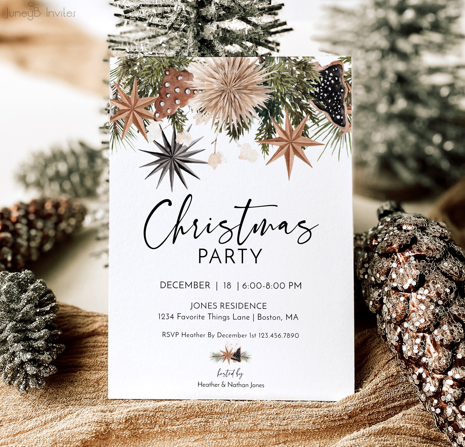 Christmas Invite | Christmas Party Invite | Holiday Invitation | Modern ...