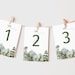 Adventure Begins Mountain Them Table Numbers Template | Watercolor ...