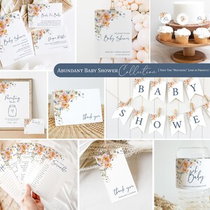 Summer Florals Baby Shower Welcome Sign Template | Custom Baby Shower ...