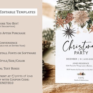 Christmas Invite | Christmas Party Invite | Holiday Invitation | Modern ...