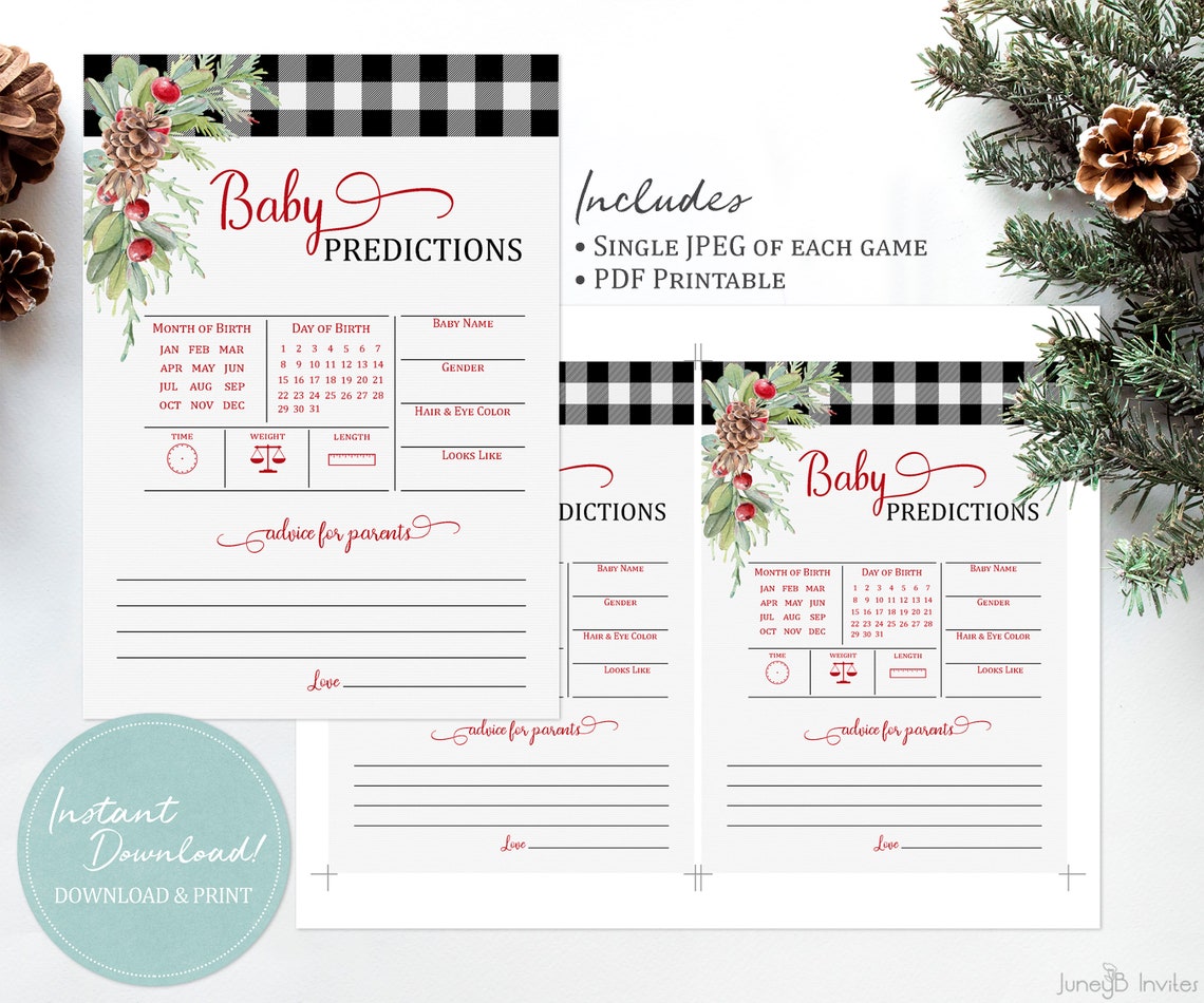 Christmas Baby Shower Games Set Santa Baby Baby Shower Games - Etsy