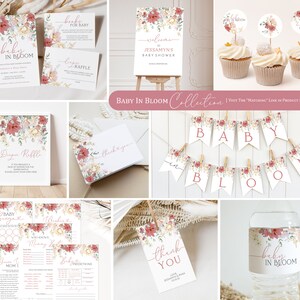 Baby in Bloom Diaper Raffle Sign | Wildflower Editable Sign Template ...