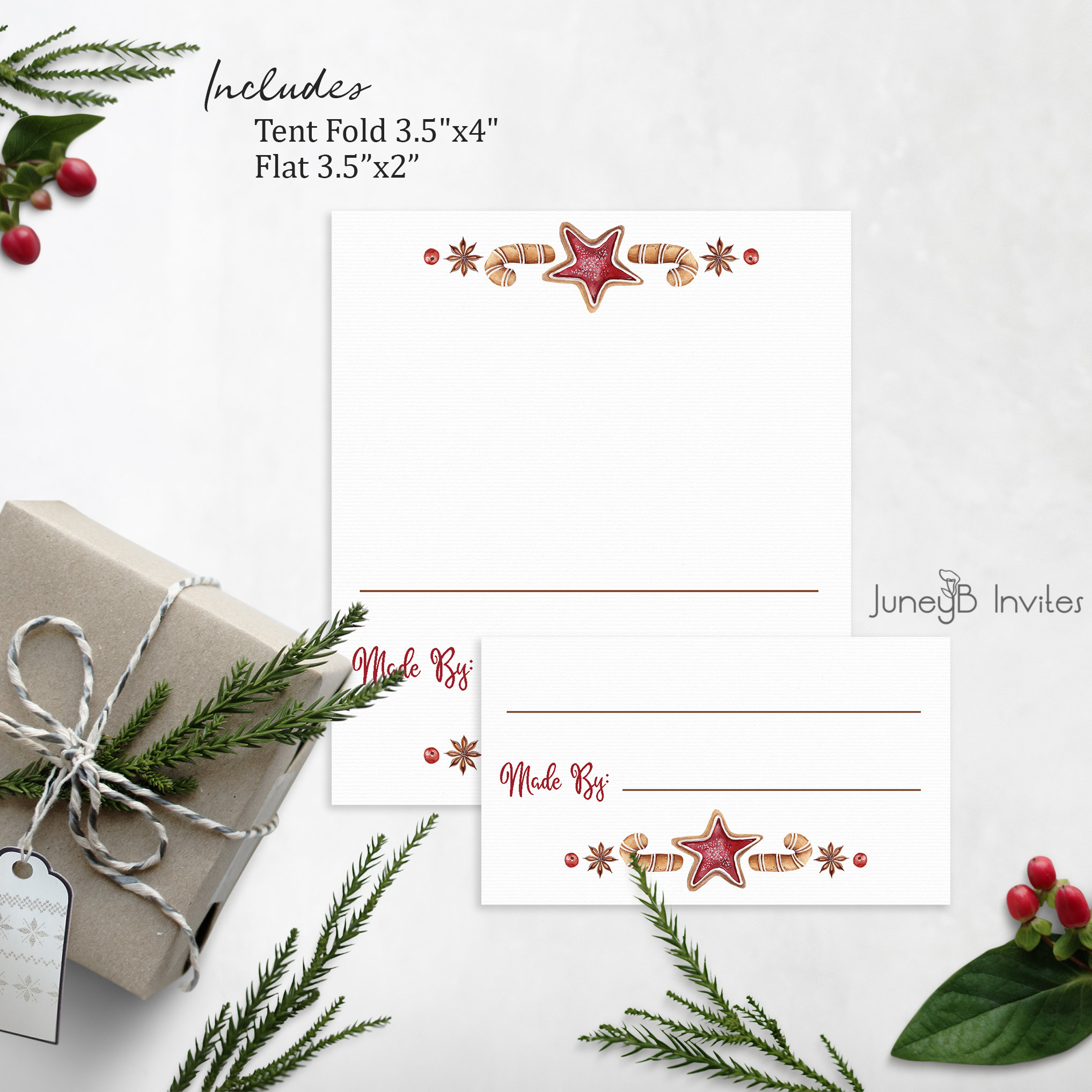 Christmas Cookie Exchange Printable Made by Label Cards | Etsy