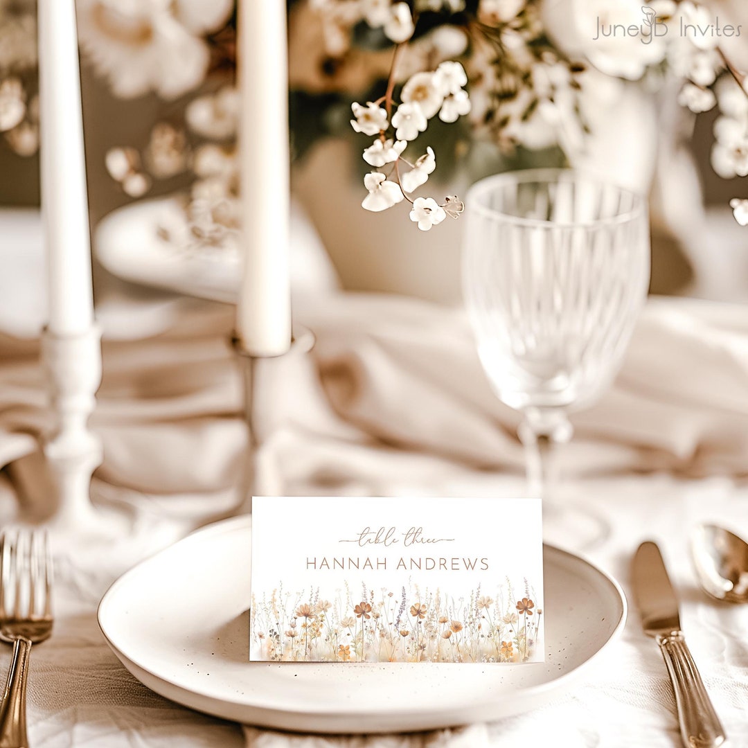 Fall Table Name Cards Rustic Name Signs Autumn Wedding Table Cards Rust ...