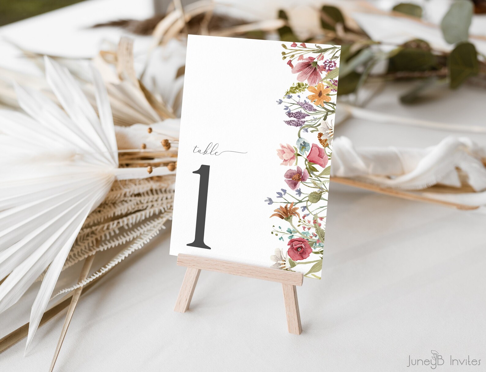 Wedding Table Numbers Floral Table Numbers Table Number Cards Printable ...