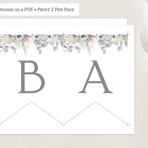 Baby in Bloom Banner Template | Wildflower Baby Shower Printable Banner ...