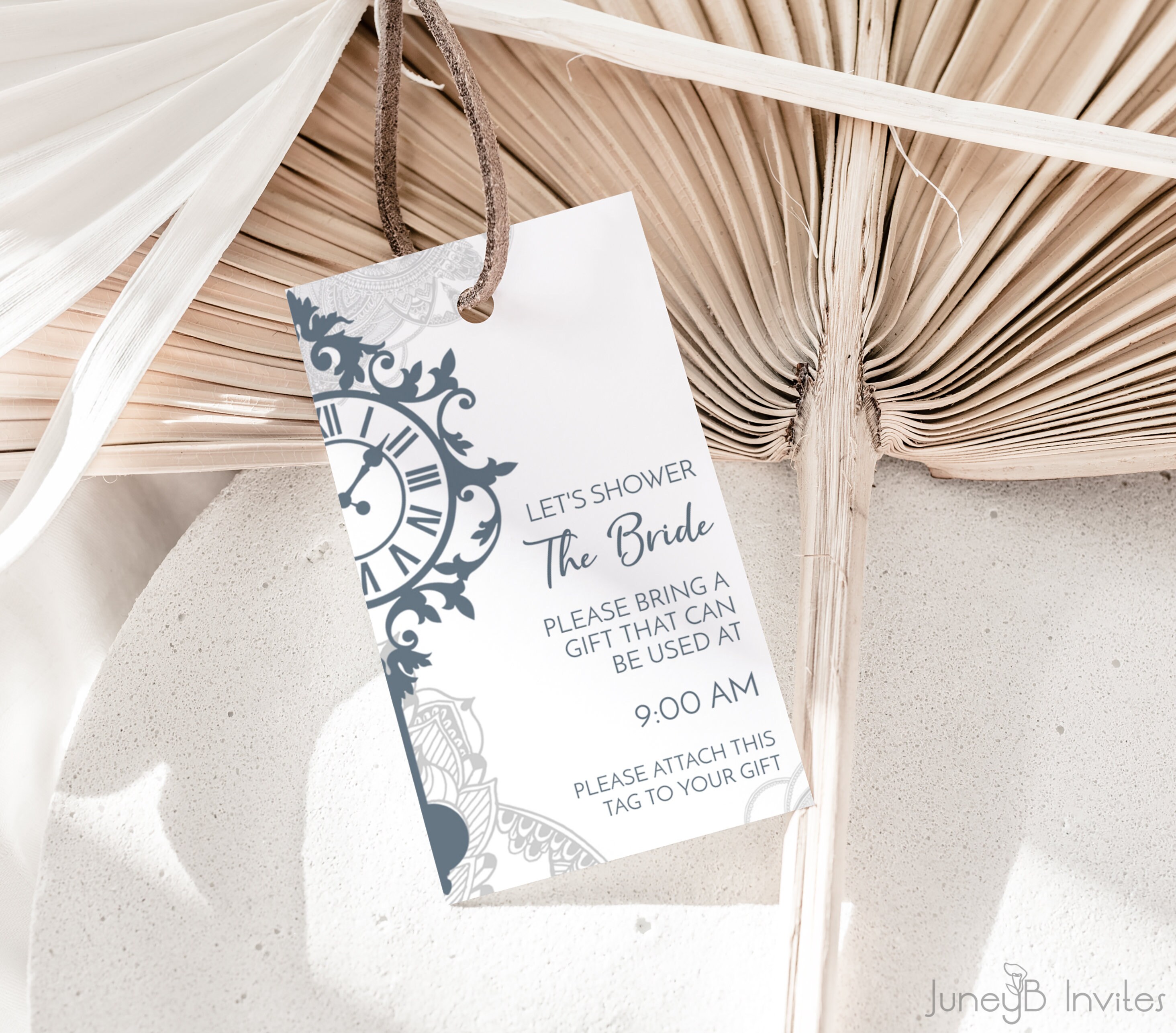 Clock Theme Bridal Shower Invitation Kits