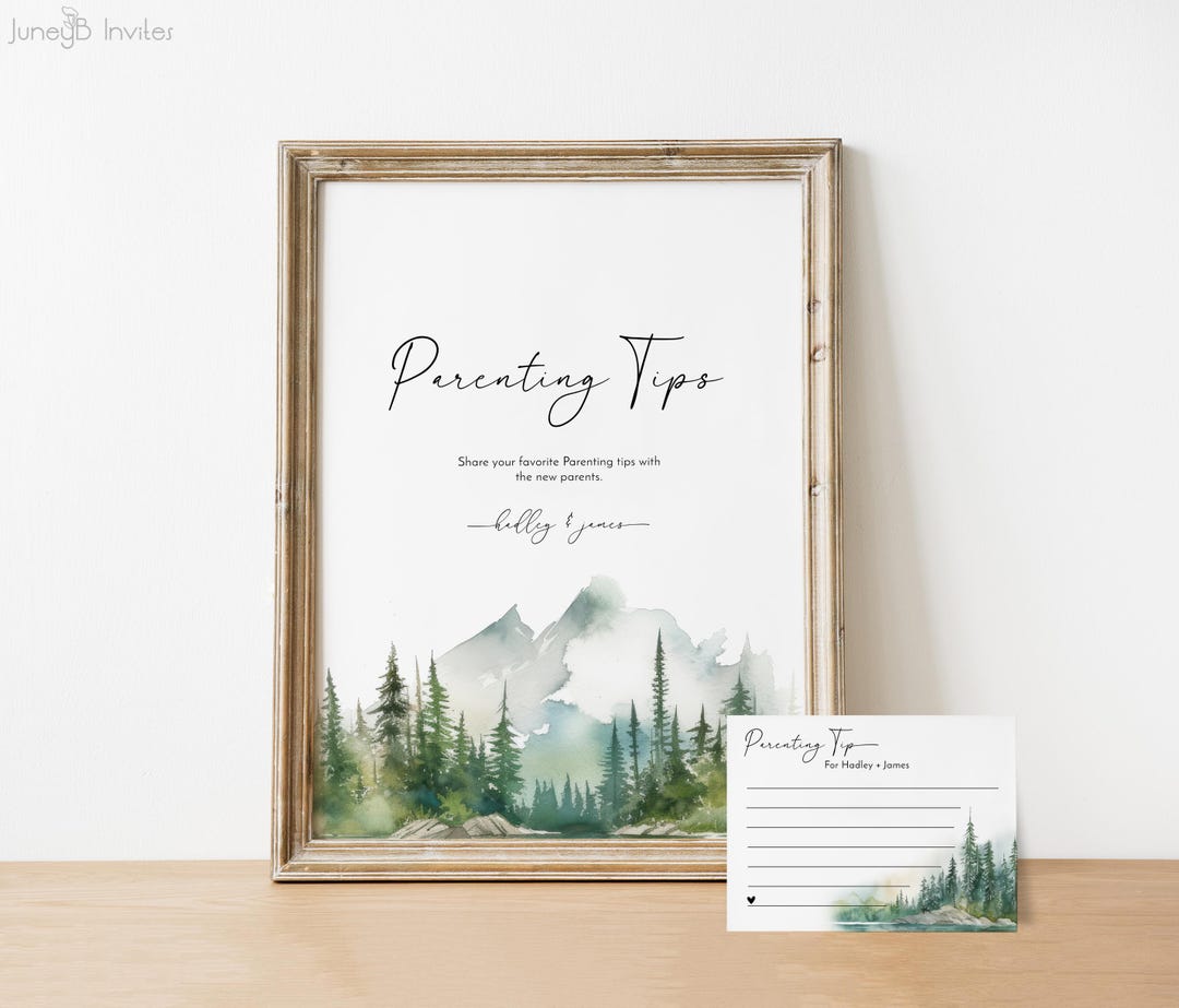 Mountain Parenting Advice Cards & Sign | Parenting Tips Card and Sign ...