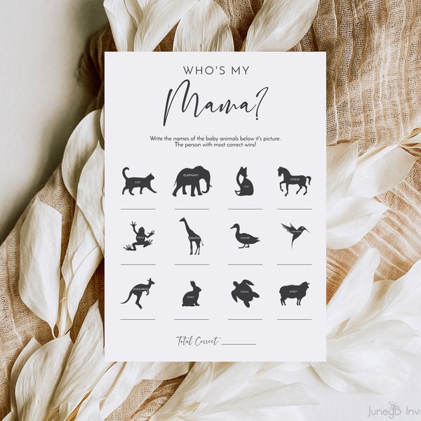 Who is My Mommy Baby Shower Game - Etsy