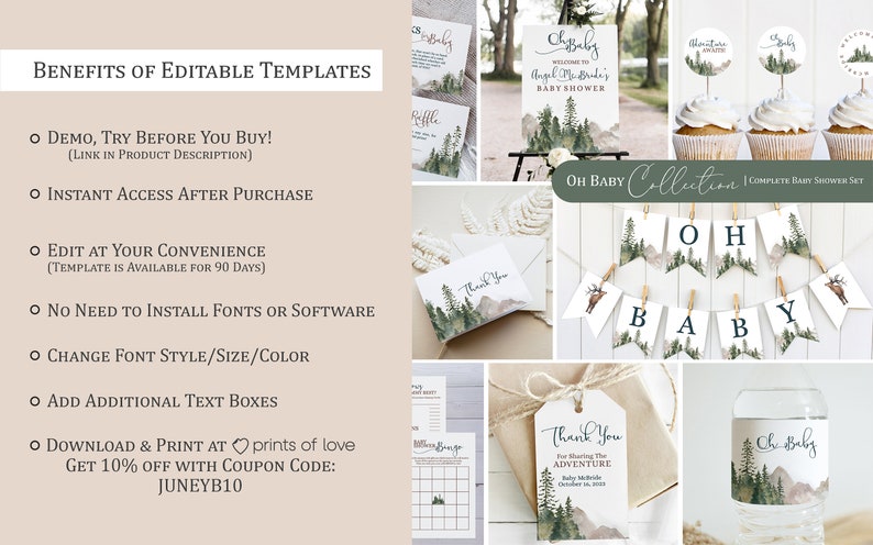 Oh Boy Adventure Awaits Baby Shower Bundle Mountain Baby - Etsy