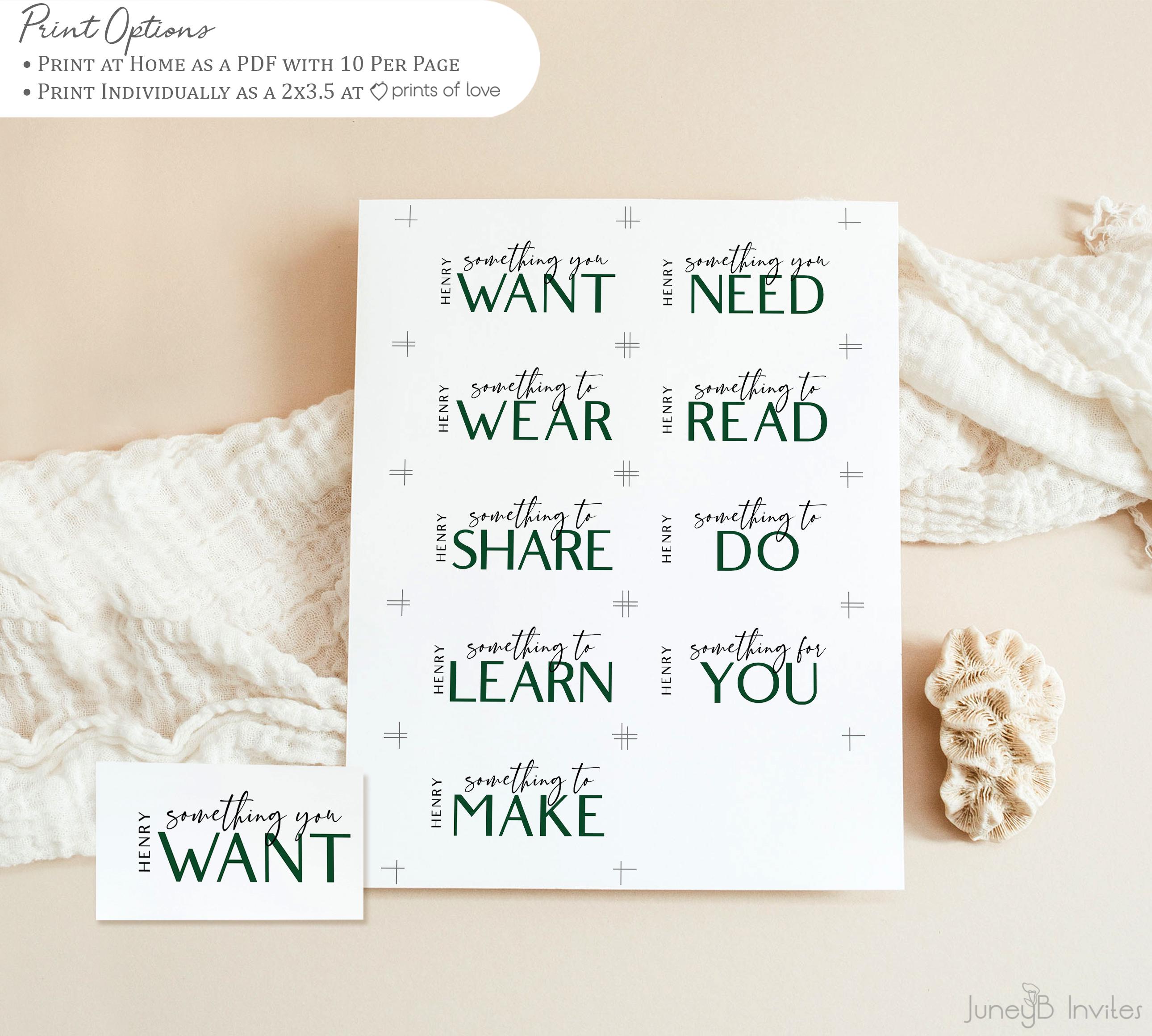 Personalized Christmas Gift Tags | Modern Printable, Editable (PDF) - Etsy