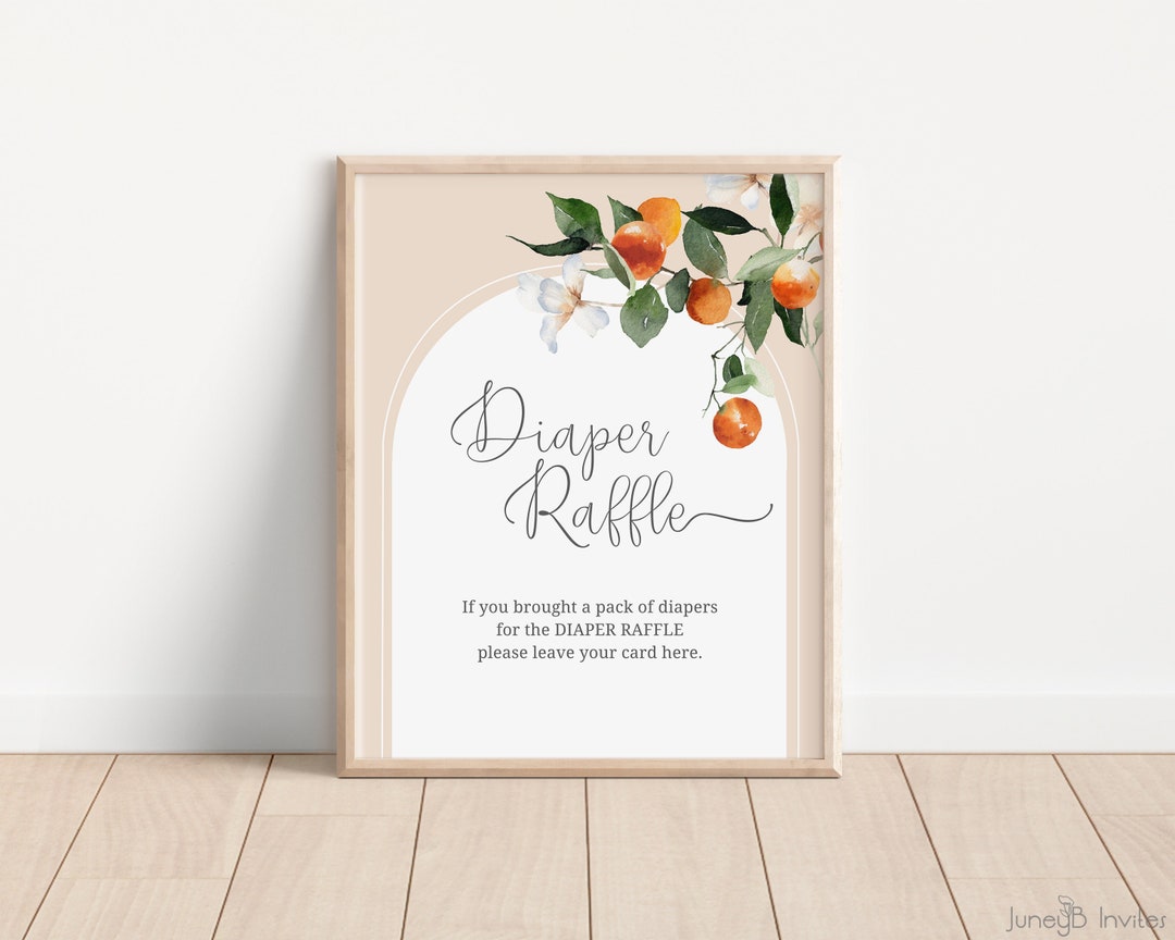 Little Cutie Diaper Raffle Sign Template Cutie Baby Shower Sign Cutie ...