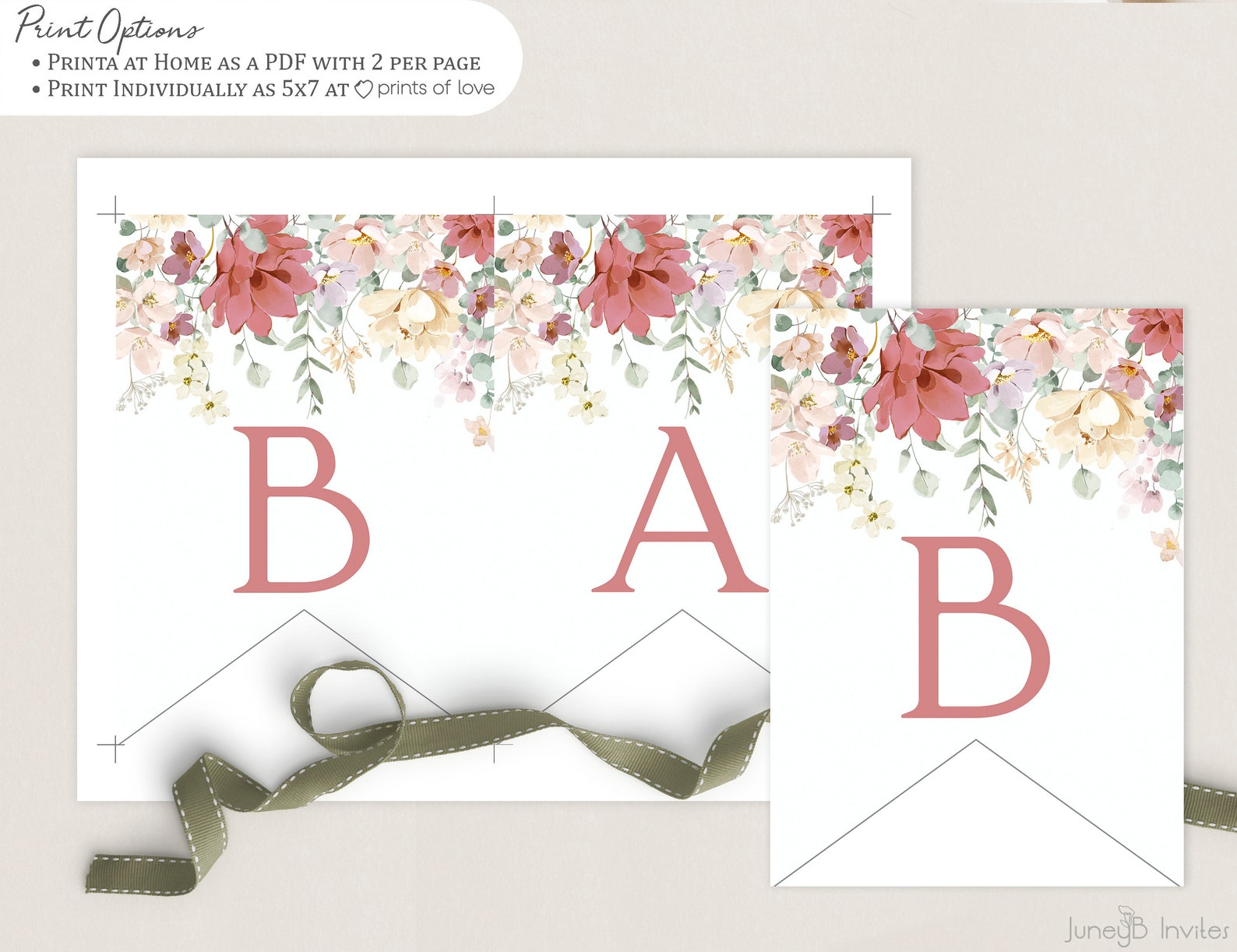 Baby in Bloom Banner Template Wildflower Baby Shower - Etsy