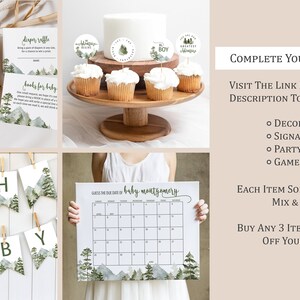 Watercolor Forest and Mountains Custom Sign Template | Woodland Custom ...