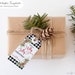 Holly Jolly Editable Christmas Favor Tag, Printable Christmas Tag ...