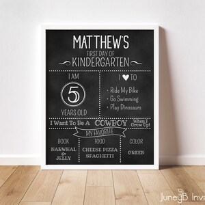 First Day of School Chalkboard Sign Editable Back to School - Etsy