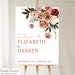 Fall Wedding Welcome Sign, Watercolor Fall Floral Welcome Sign Template ...