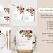 Fall Wedding Welcome Sign, Watercolor Fall Floral Welcome Sign Template ...