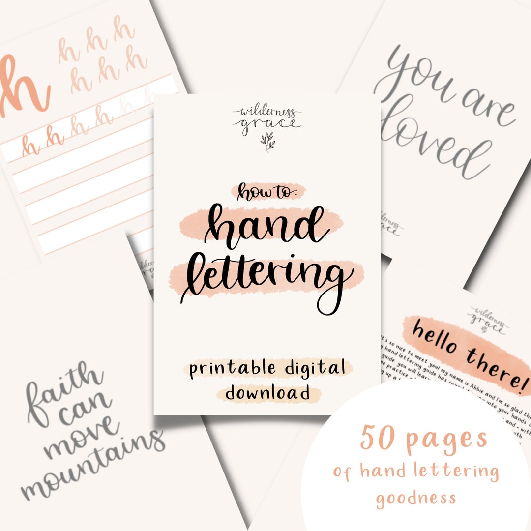 How To: Hand Lettering A Hand Lettering Guide for Anyone - Etsy