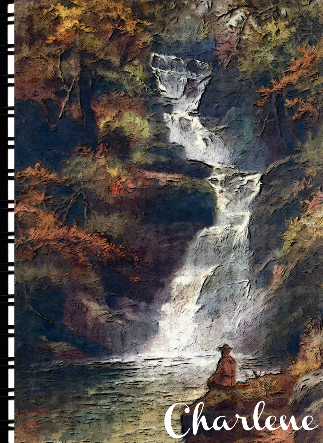 Password/web Address Book Serene Waterfall - Etsy