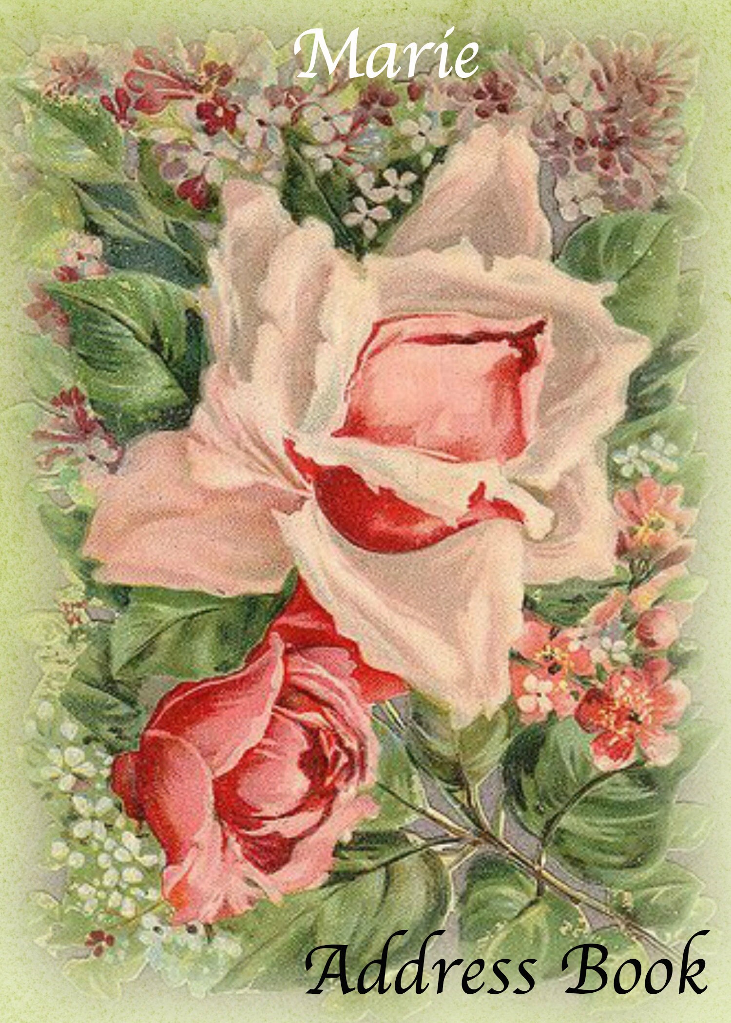 Pink Rose Address Book With Web Address - Etsy