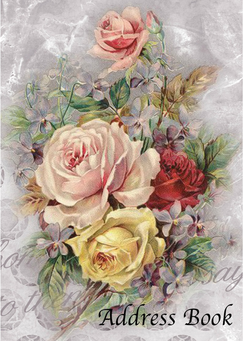 Address Book A Floral Delight Optional Web Pages - Etsy