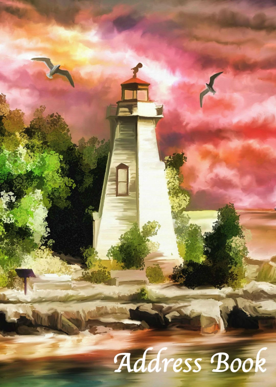 Address Book Red Sky Optional Web Pages - Etsy
