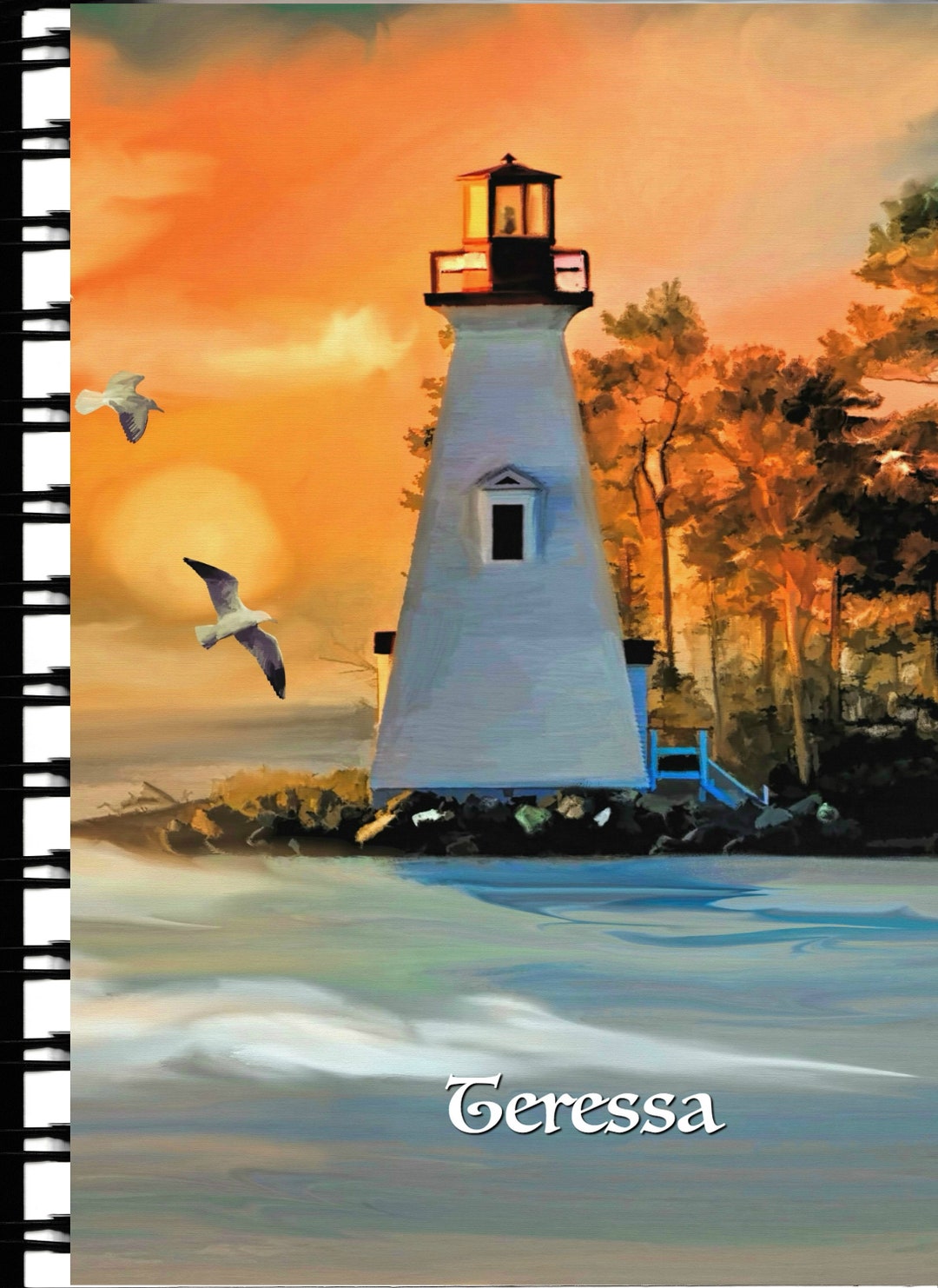 Web Address Password Book Sunset Lighthouse - Etsy