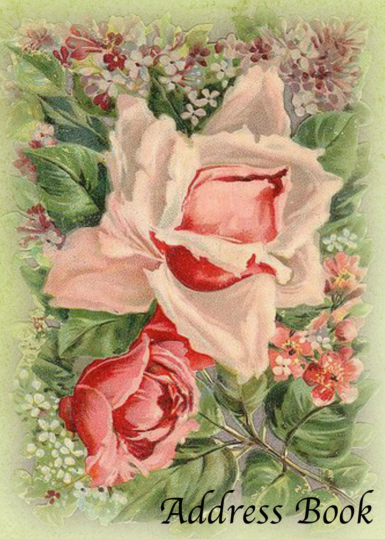 Pink Rose Address Book With Web Address - Etsy